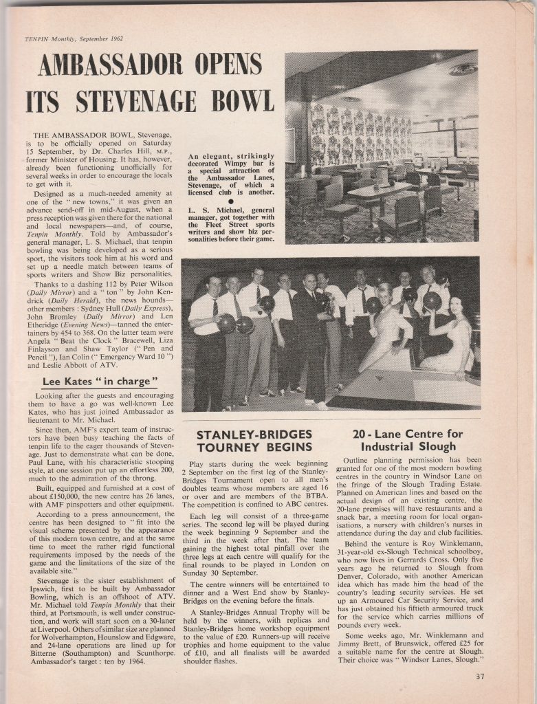 History of Tenpin Bowling in the UK Part 26 – Ambassador Lanes ...