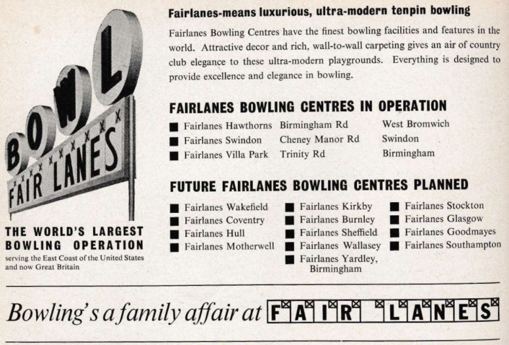 History of Tenpin Bowling in the UK Part 38 – Fairlanes Savoy Bowl ...
